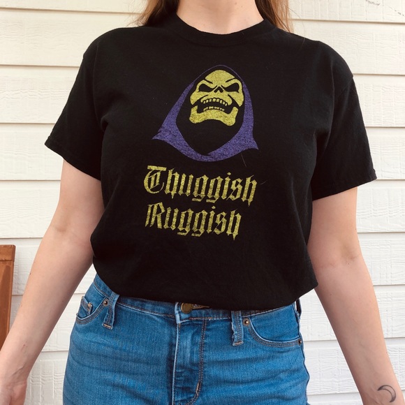 Hand Crafted | Tops | Handmade Thuggish Ruggish Skeletor Tee | Poshmark